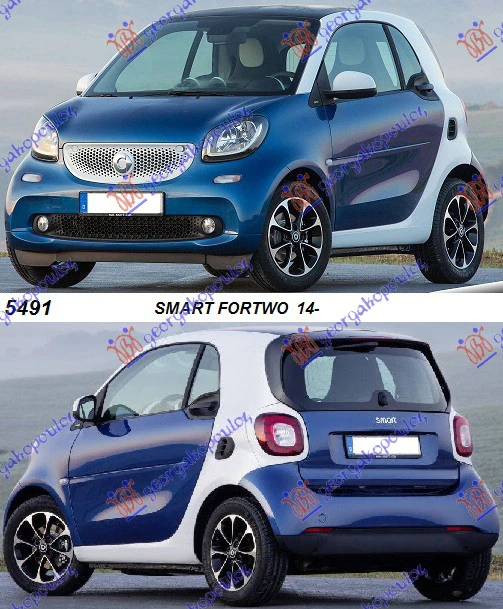 SMART FORTWO 14-, Online prodaja karoserijskih auto delova i opreme ...